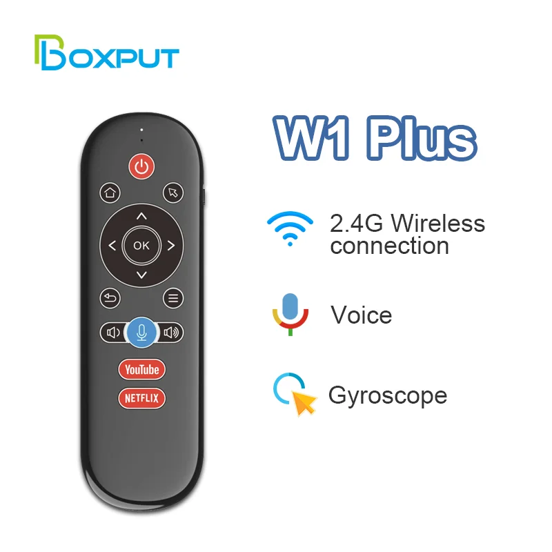 W1 PLUS Air Mouse Remote Control 2.4G RF Wireless Smart Gyroscope ...