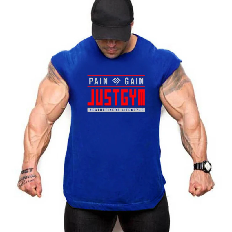 Fitness-Clothing-Blank-Sleeveless-Cotton-T-shirt-Gym-Stringer-Tank-Tops ...