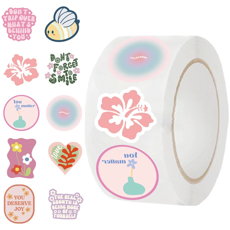 100-500pcs Cute Cartoon Animals Stickers Stationery Thank You Seal ...