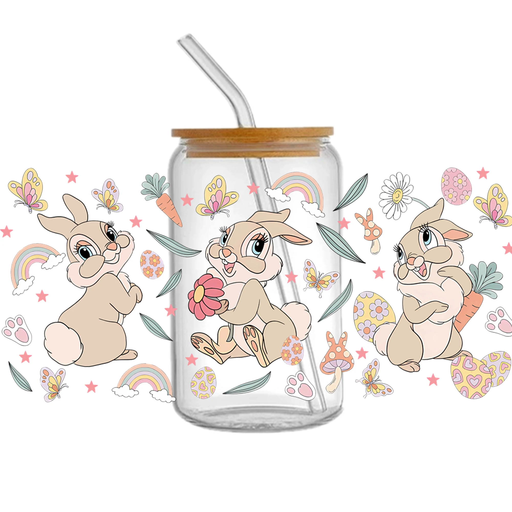 Personalize-Disney-Princess-Thumper-UV-DTF-Sticker-For-16oz-Glass-Can ...