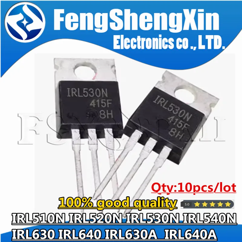 10pcs-IRL510N-IRL520N-IRL530N-IRL540N-IRL630-IRL640-IRL630A-IRL640A ...