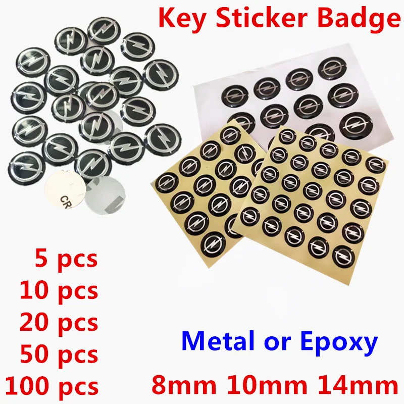 14mm 10mm 8mm 3d Metal Aluminum Epoxy Crystal Emblem Sticker For Car ...