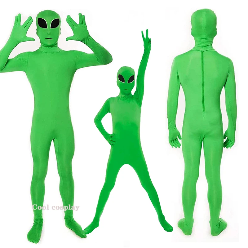 Kids-Adult-ET-Alien-Cosplay-Costume-Zentai-Jumpsuits-Green-ET-Alien ...