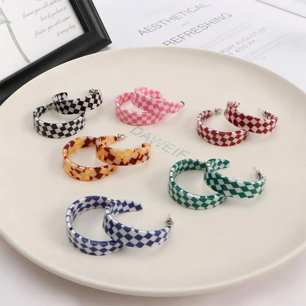 Retro-Elegant-Party-For-Girls-Resin-C-shaped-Women-Hoop-Earrings ...