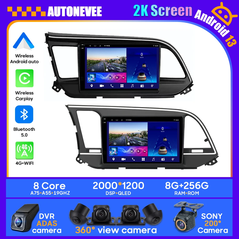 Android-13-For-Hyundai-Elantra-Avante-AD-2015-2021-Car-Head-Unit-Stereo ...