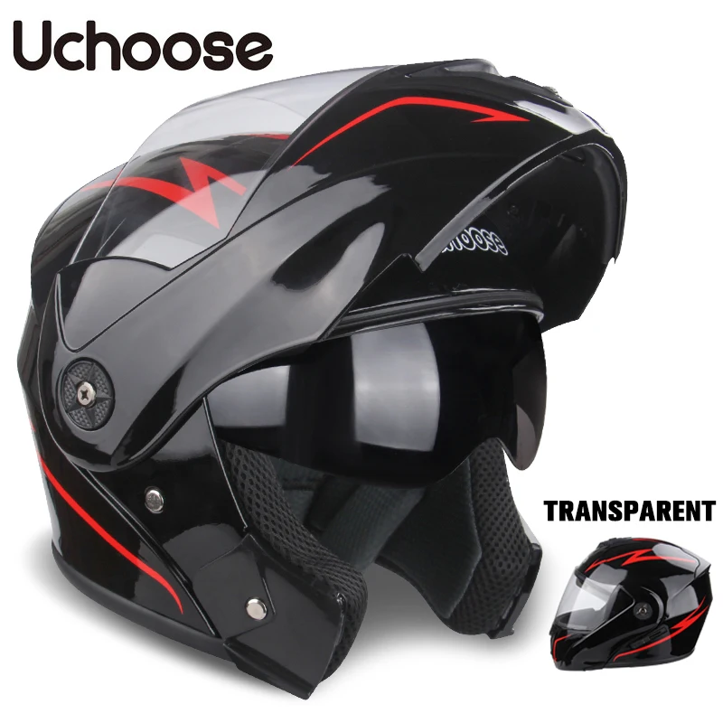 Uchot-Unisex-Motorfiets-Helm-Dot-Certificering-Dubbele-Lens-Doorsnede ...