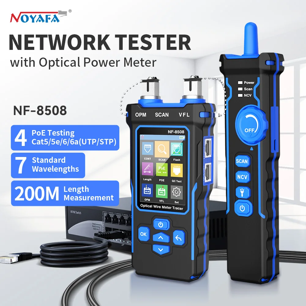 Noyafa-Network-Cable-Tester-NF-8508-Cable-Tracker-with-OPM-VFL-PoE ...