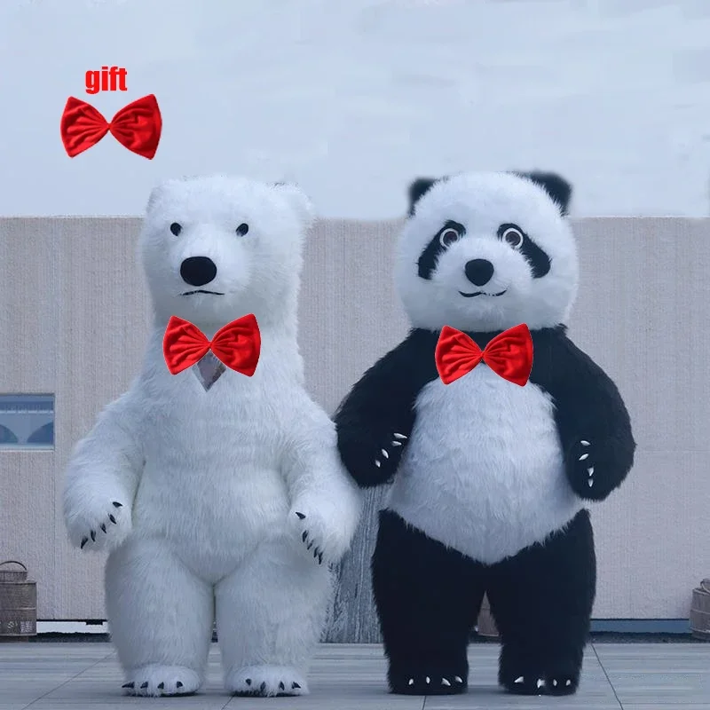 Dev kutup ayısı şişme kostüm sokak komik Panda maskot Cosplay kostüm ...