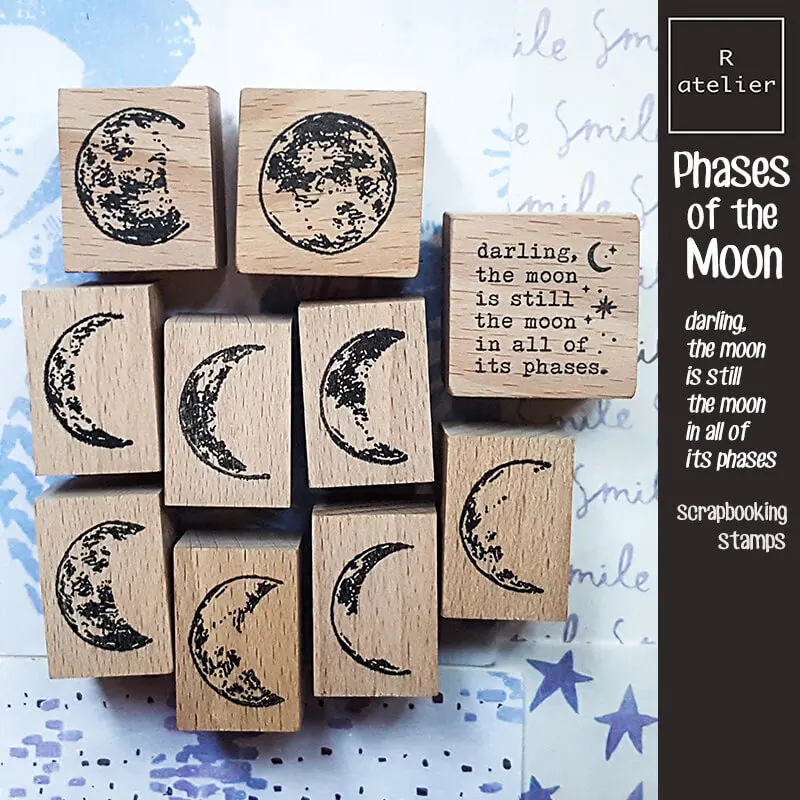 Moon Stamp Scrapbooking Supplies, Journaling Scrapbook , Dairy ...
