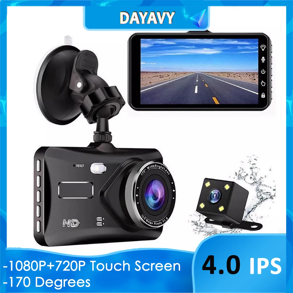 DAYAVY-AT405-Dash-Cam-4-INCH-Front-and-Rear-Camera-CAR-DVR-Car-Video ...