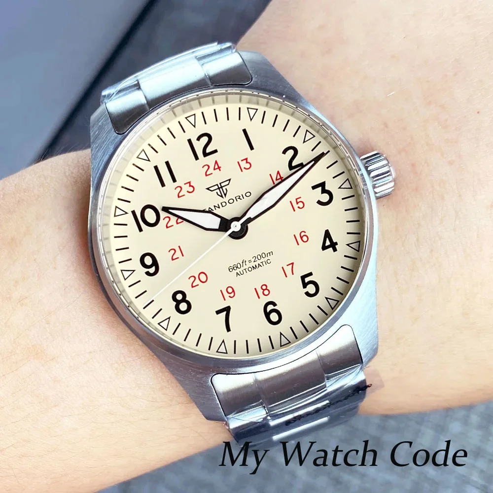 Diver-Field-Watch-White-Pilot-Dial-S-NH35-Movement-Mechanical-Men-Watch ...