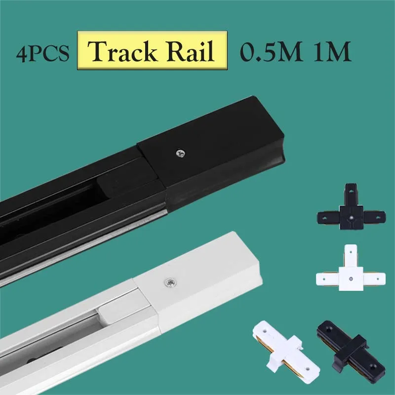 Led-Track-Light-Rail-2-Wires-Track-Rail-Fitting-Aluminum-0-5M-1M-Rails ...
