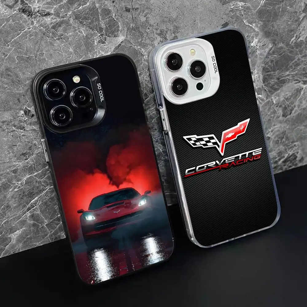 Luxury C-Corvettes Phone Case for iPhone 16 15 14 13 12 11 X XR XS 8 7 ...