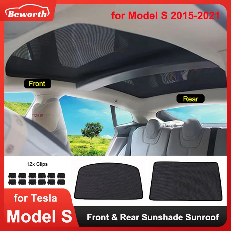 Skylight-Sun-Shades-for-Tesla-Model-S-2016-2021-Roof-Sunshade-UV-Ray ...