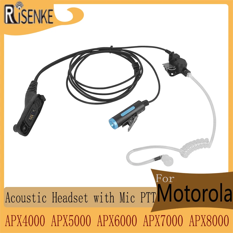 RISENKE-XPR7550E Earpiece for Motorola, APX4000, APX5000, APX6000 ...