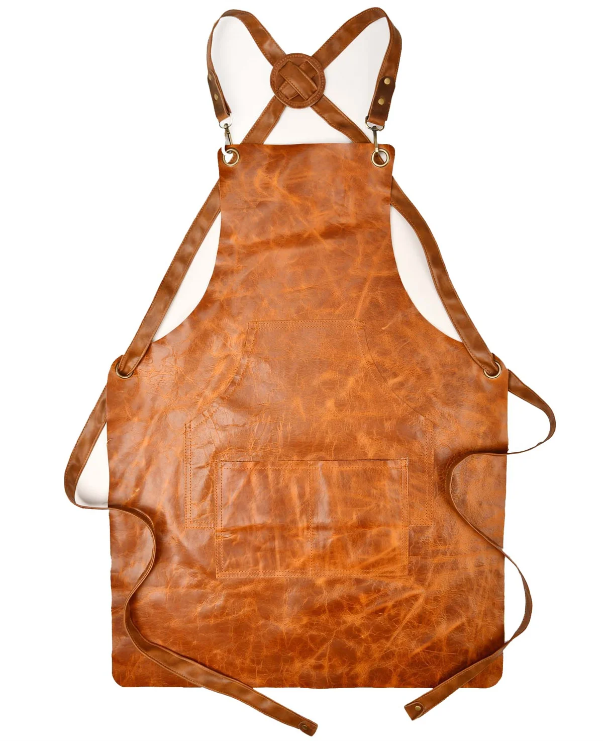 Leather-Top-Layer-Cowhide-Work-Apron-Waterproof-HouseHold-Fashion ...