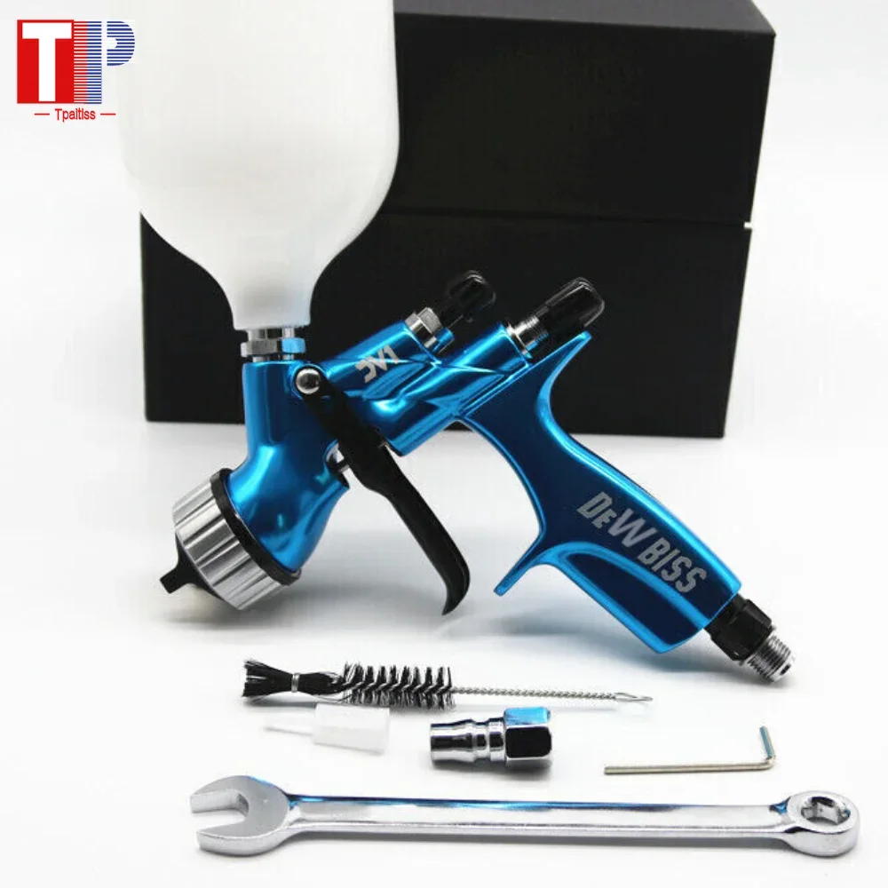 Tpaitlss-CV1-Blue-Spray-Gun-HVLP-Car-Paint-Tool-Spray-gun-with-600ml ...