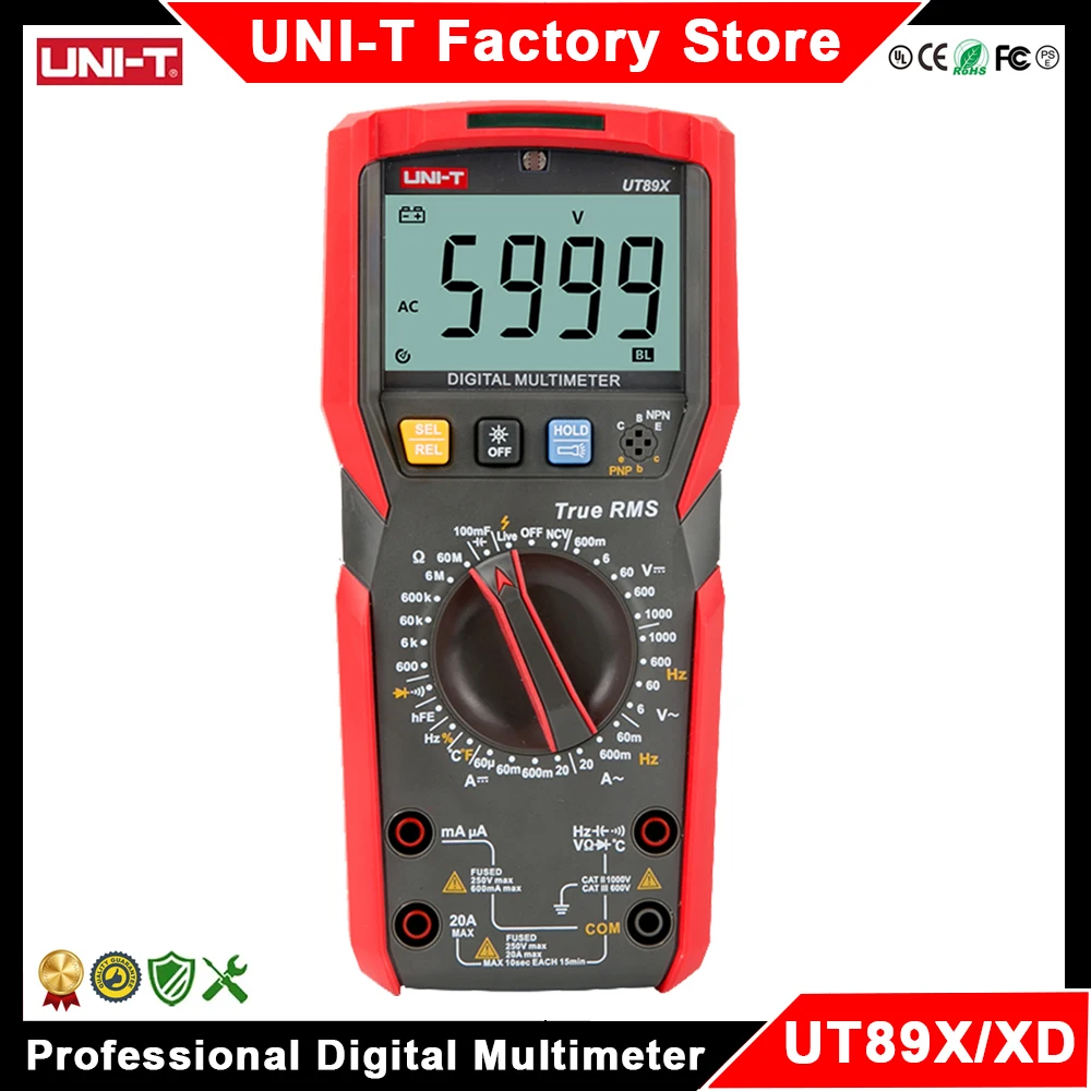 UNI-T-UT89X-UT89XD-Professional-Digital-Multimeter-True-RMS-AC-DC ...