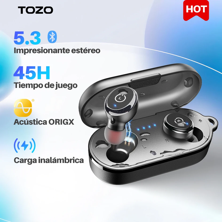 TOZO T10 Auriculares Bluetooth 5.3 , Auriculares inalámbricos , AI ...