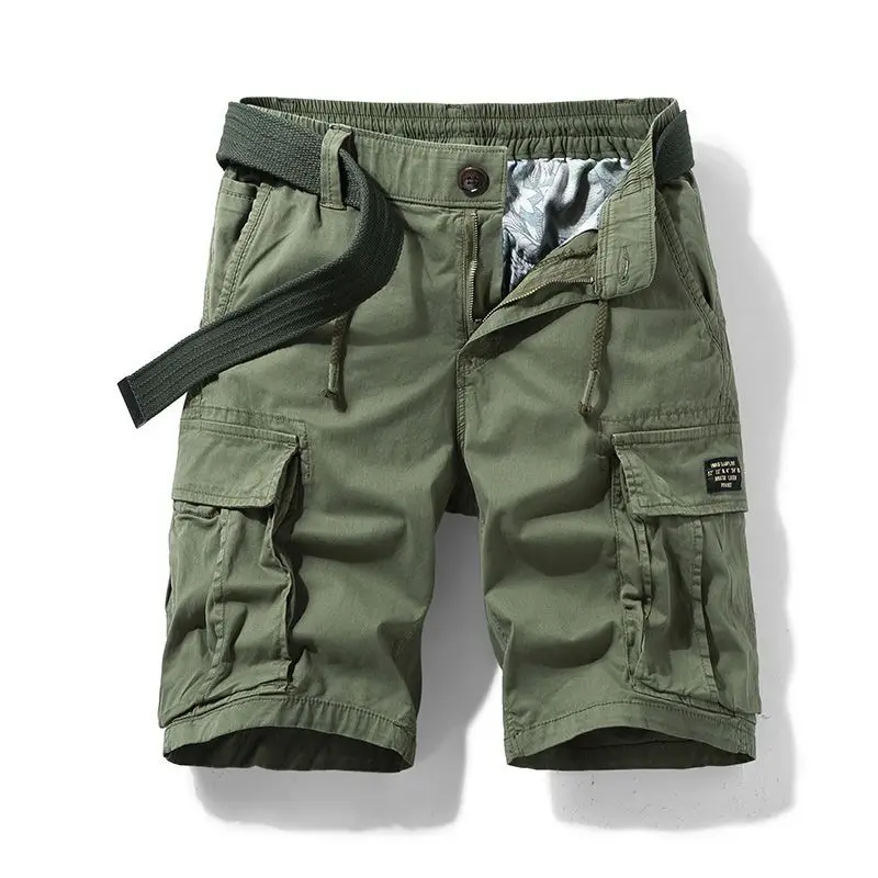 Men's Workwear Short Pants American Retro Loose Casual Five-Point Pure ...