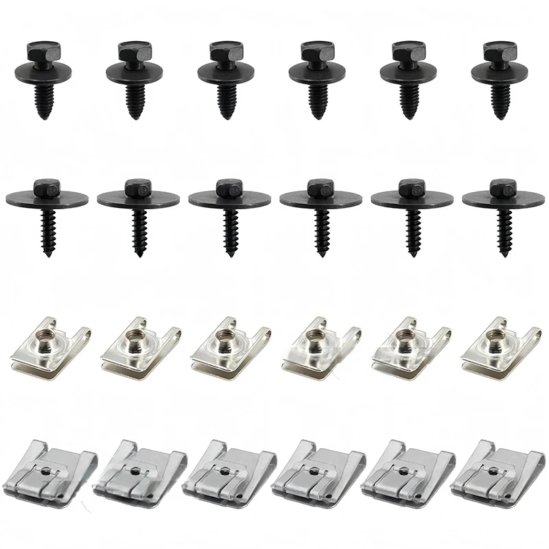 24Pcs Auto Under Cover Rivet Fasteners Car Engine Undertray Fixing ...