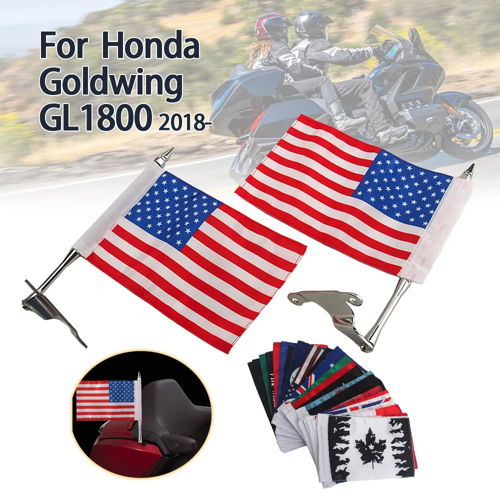 Motorcycle-Flagpole-Global-Banner-Fits-For-Honda-Gold-Wing-GL-1800-2018 ...
