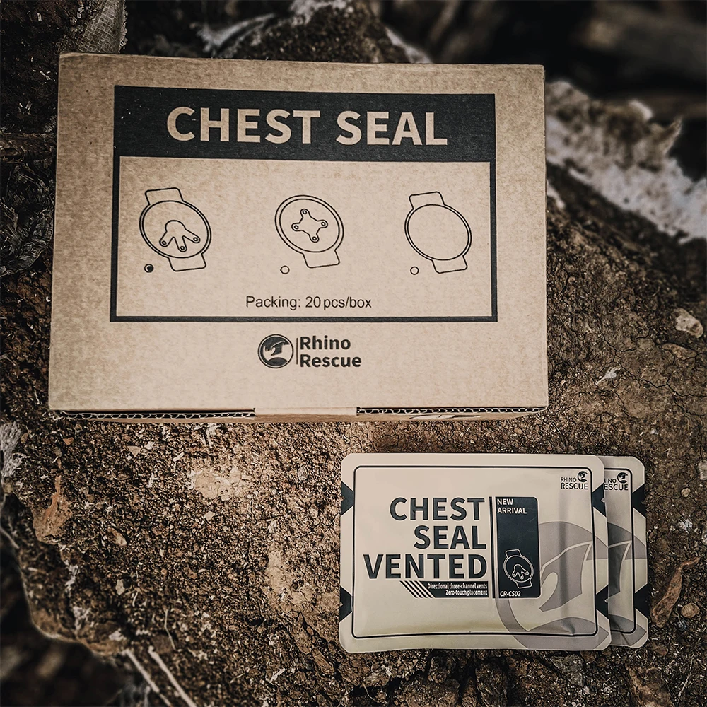 Rhino Chest Seal Medical Chest Seal Vented 3 Holes Two Handles Prevent ...