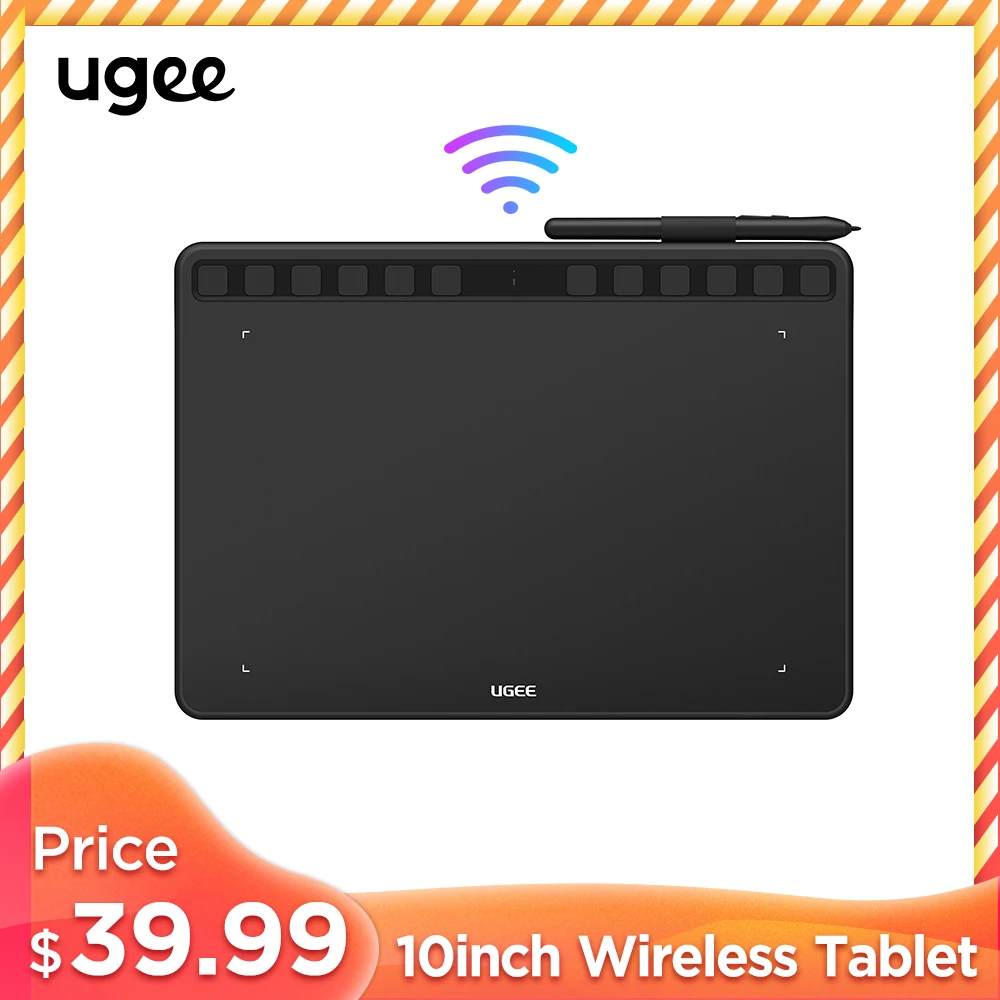 UGEE tableta de dibujo inalámbrica 1060W/S640W, Tablet gráfica Digital, compatible con Android ...