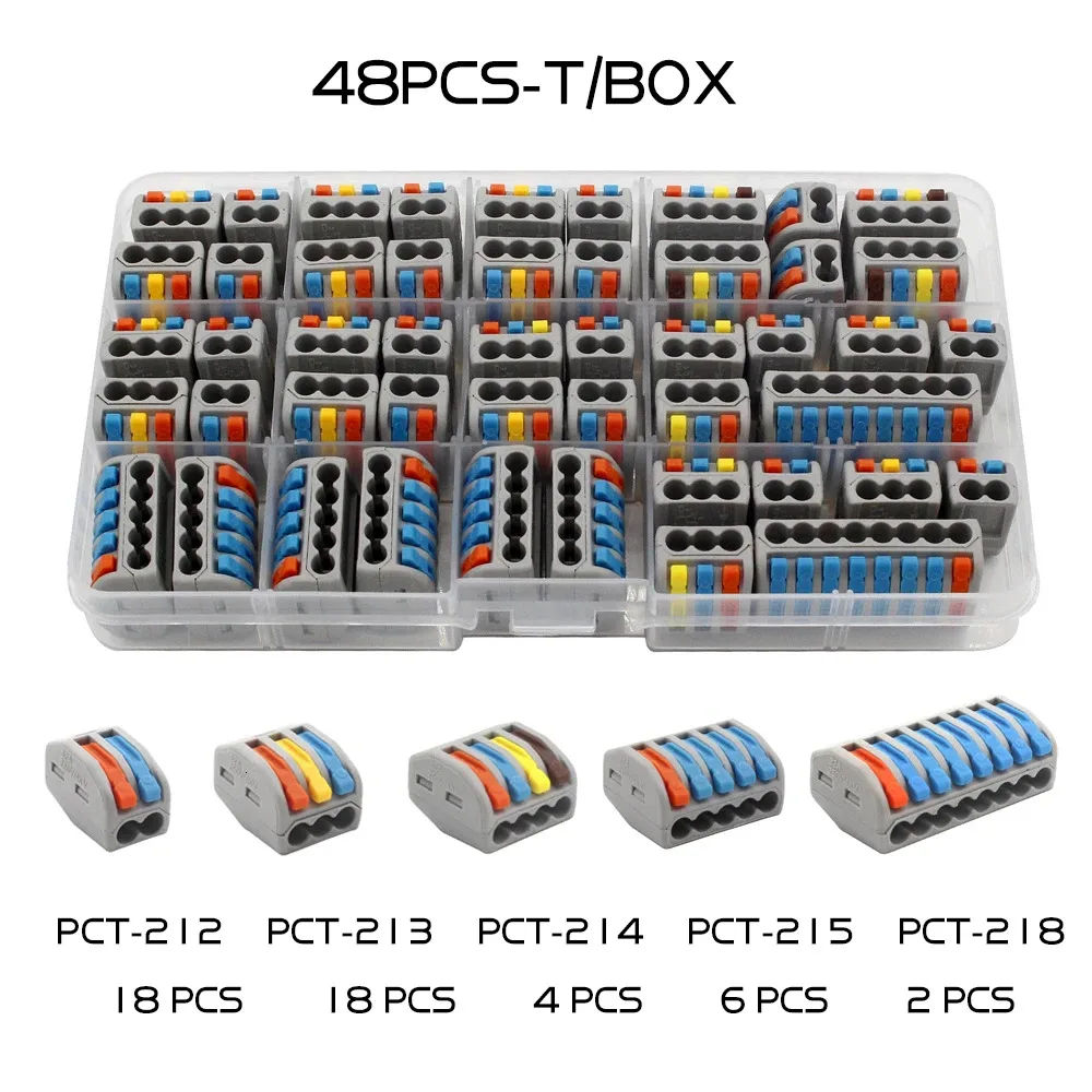 Fast-Wiring-Connector-Push-in-Terminal-Block-Electrical-Cage-Universal ...