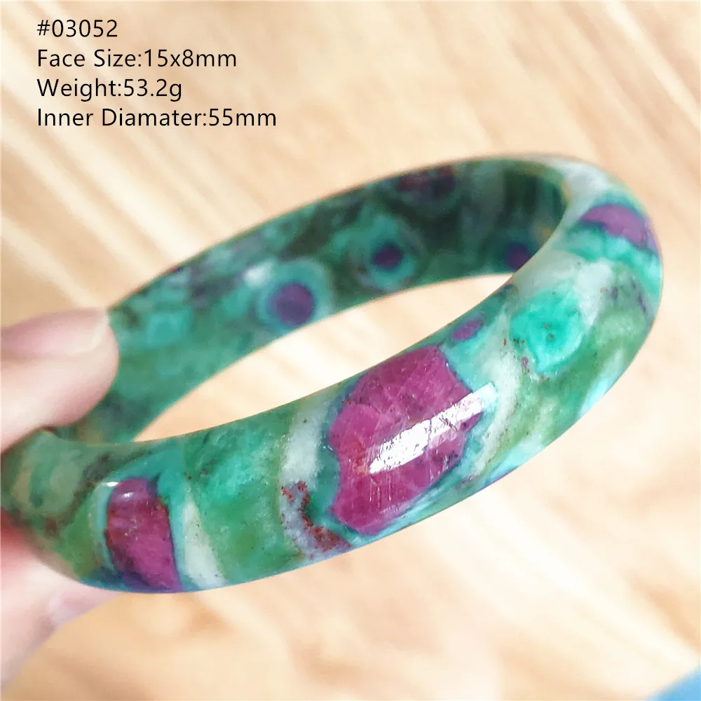 Natural-Red-Ruby-Zoisite-Gemstone-Woman-Bracelet-Bangle-Jewelry-Inner ...