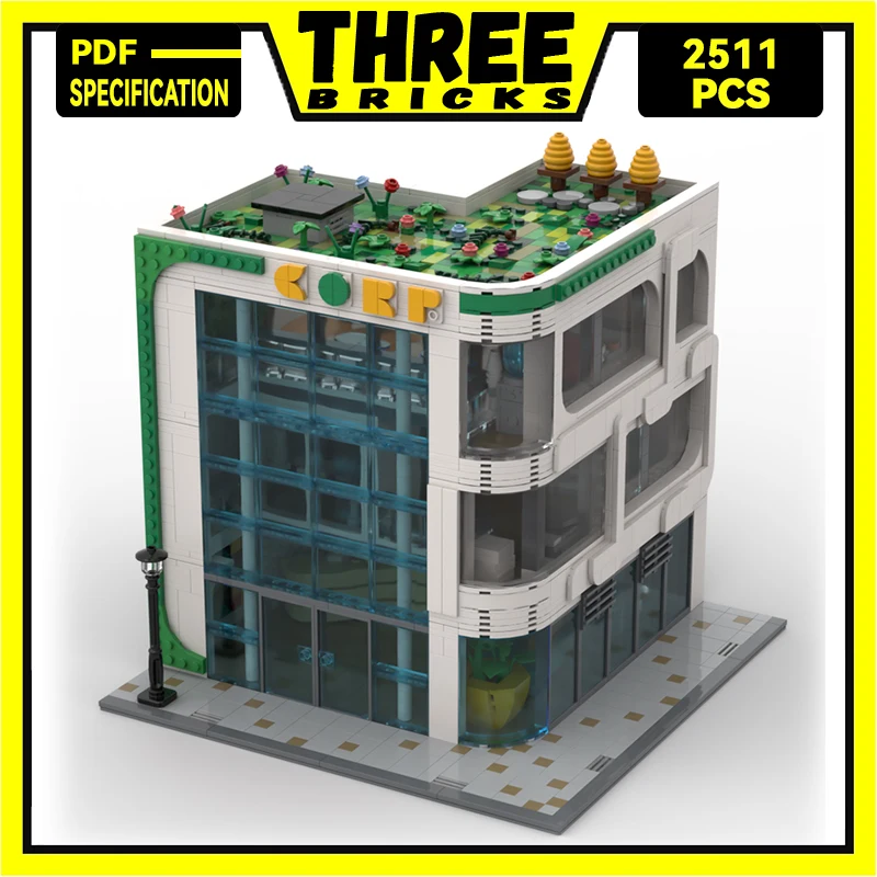 Moc-Building-Blocks-Street-View-Model-Modern-Corner-Office-Technical ...
