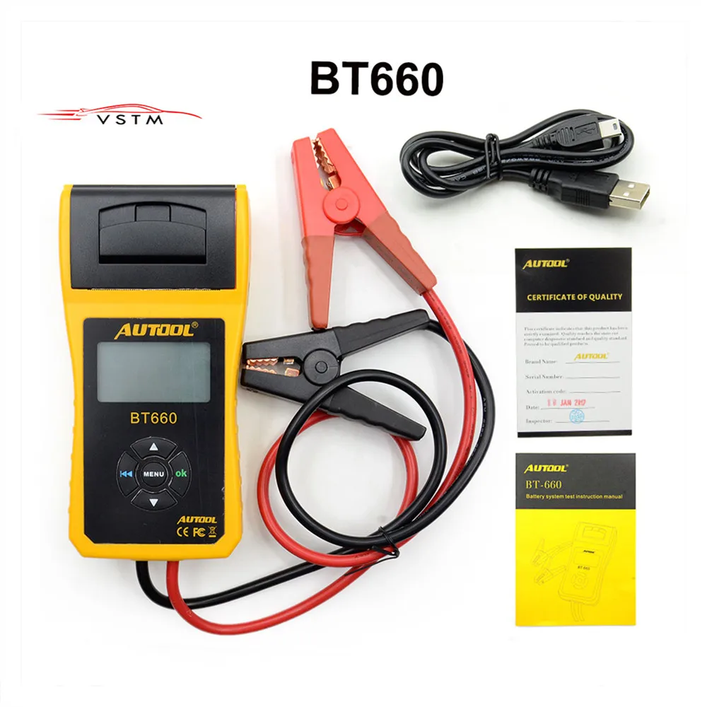 New-Arrival-AUTOOL-12V-Car-Battery-Load-Tester-with-Printer-BT660-Multi ...