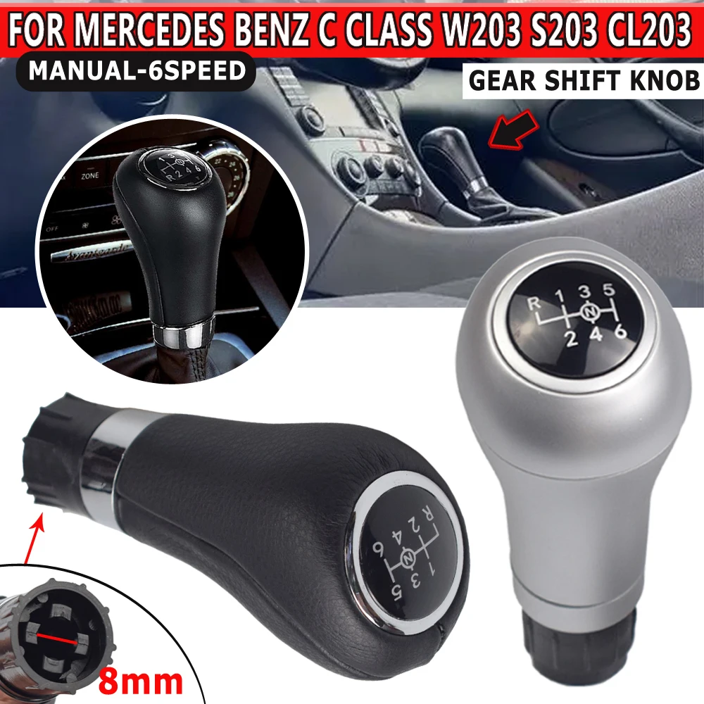 6-Speed-Manual-Gear-Shift-Knob-Shifter-Gearstick-For-Mercedes-Benz-W203 ...