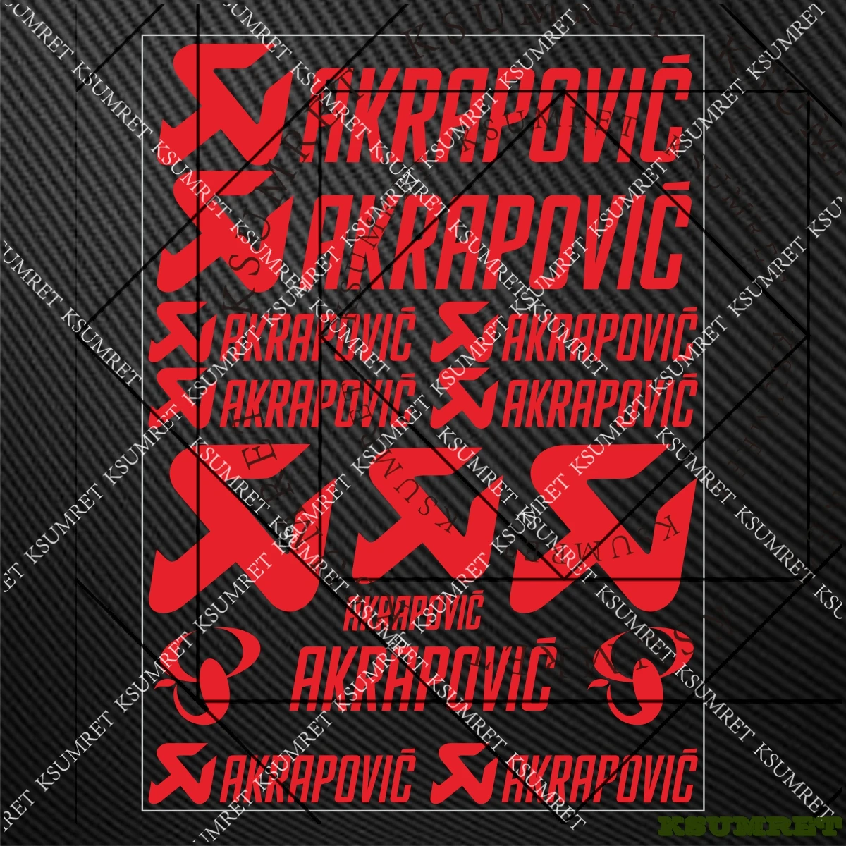 For Akrapovic Exhaust Sticker Decal Motorcycle Helmet Stickers Tank ...