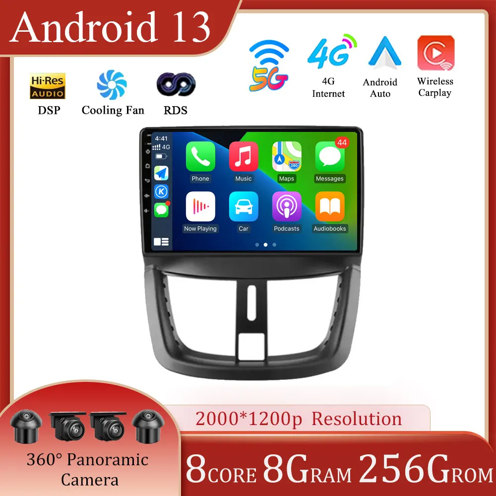 Android-13-For-Peugeot-207-CC-207CC-2006-2007-2008-2009-2010-2015-Car ...