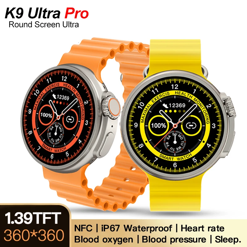 2023 Round Screen K9 Ultra Pro Smart Watch Screen Bluetooth