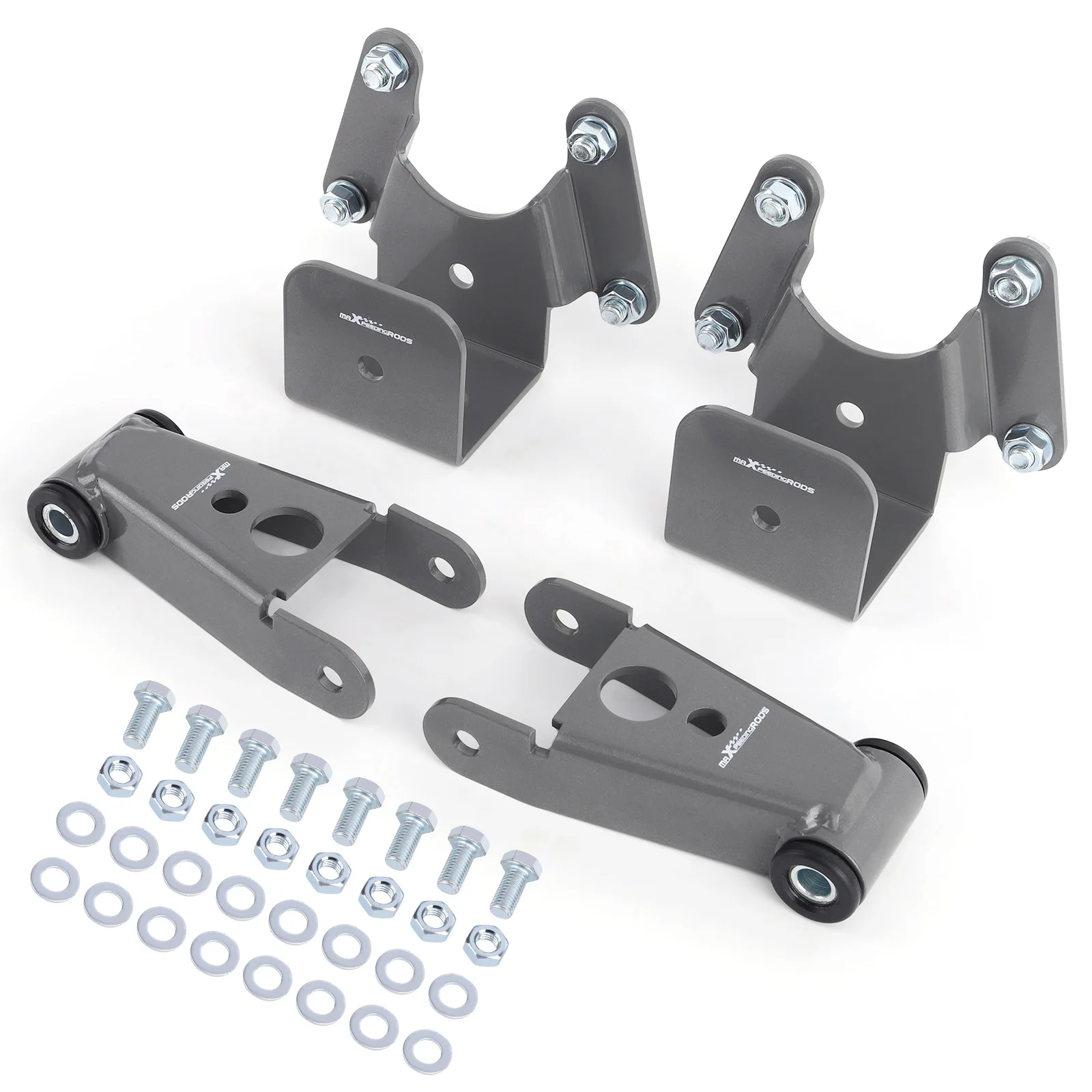 Rear Drop Lowering Hangers & Shackles 2" + 2" For Dodge Ram Charger ...