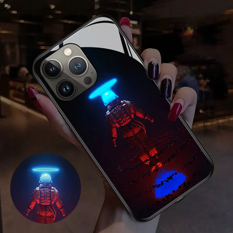 New design flashing light phone case Smart luminous mobile shell For ...
