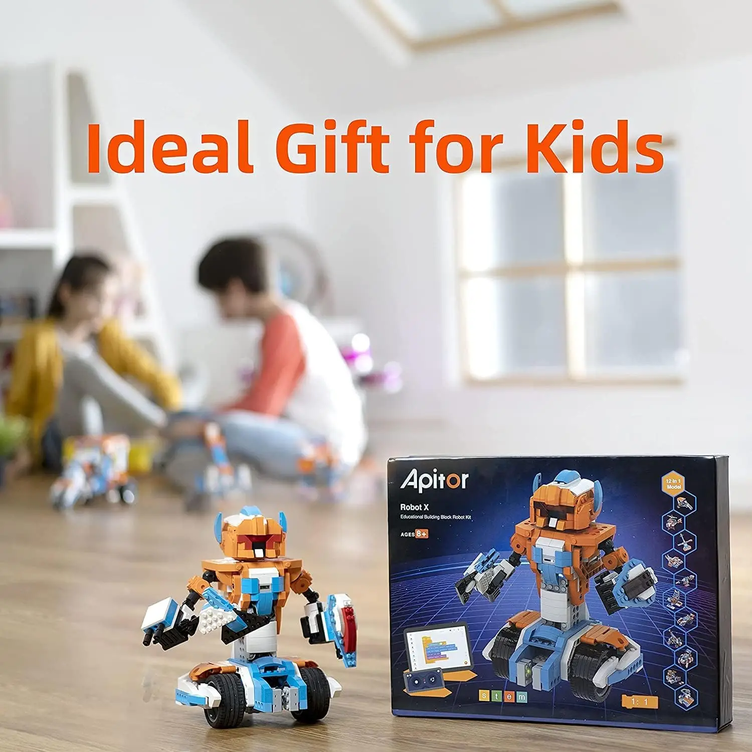 Apitor Robot X Robot Building Kit 12-in-1 STEM Robotics Coding Set ...