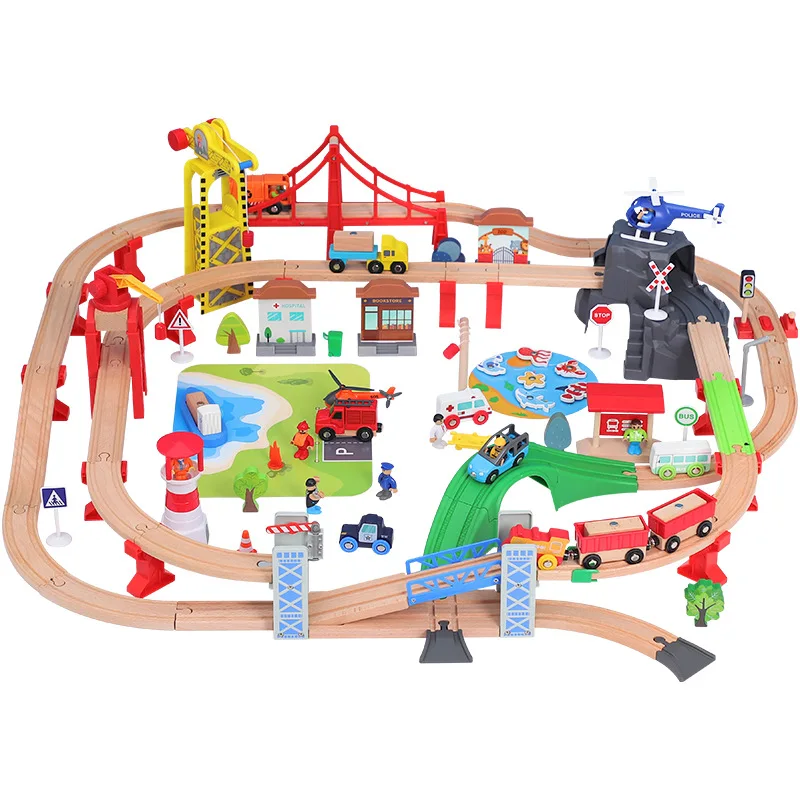 Coastal-Town-Traffic-Rail-Train-Set-Children-Puzzle-Rail-Car-Toy-Track ...