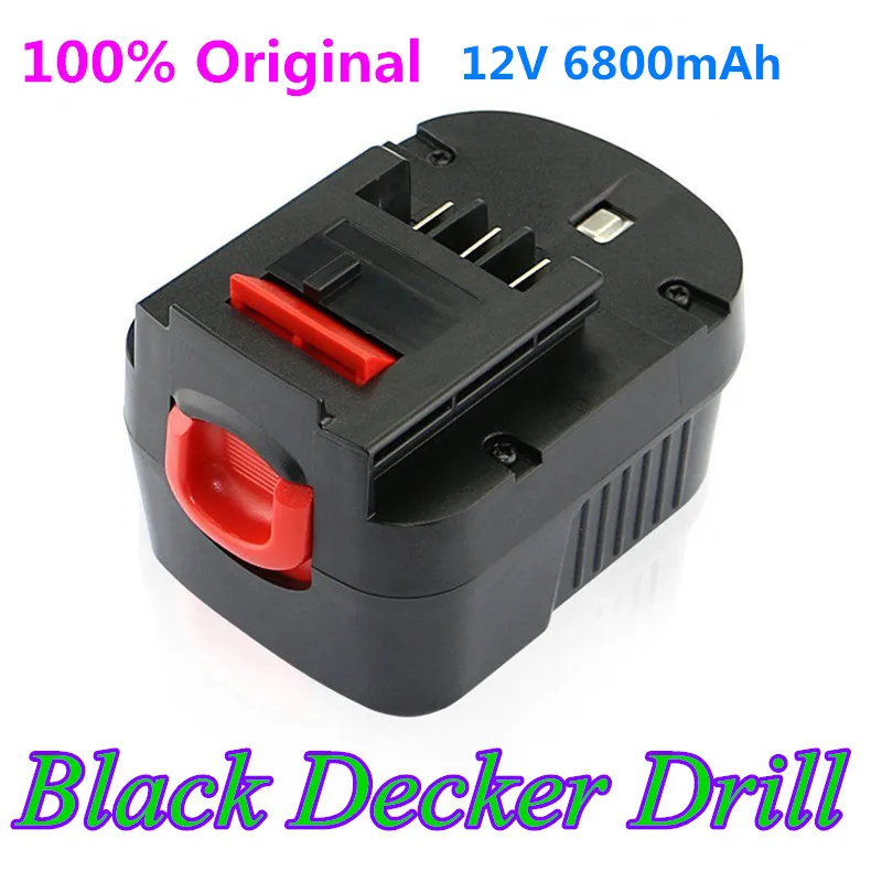 Black-Decker-Batterie-aste-pour-perceuse-12V-6800mAh-A12-A12EX-FSB12 ...