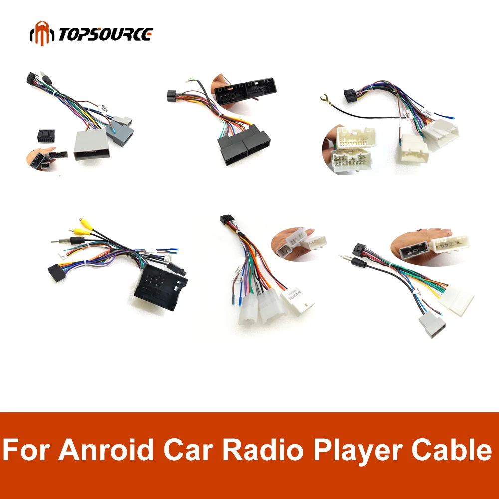TOPSOURCE-2-Din-Car-Android-Radio-16-Pin-Cable-for-ISO-Nissan ...