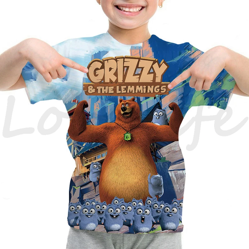 Kids-Sunlight-Grizzly-Bear-T-shirts-Toddler-Summer-Short-Sleeve-Tshirt ...
