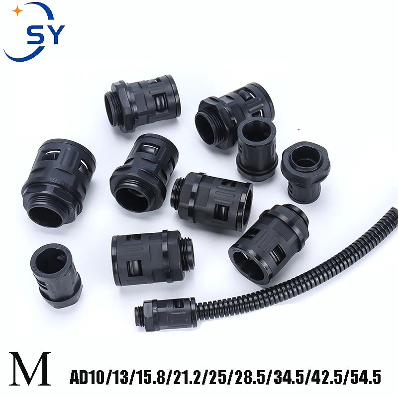 50pcs-100pcs-Corrugated-Pipe-Joint-Plastic-Hose-Tube-Connecto-Bellows ...