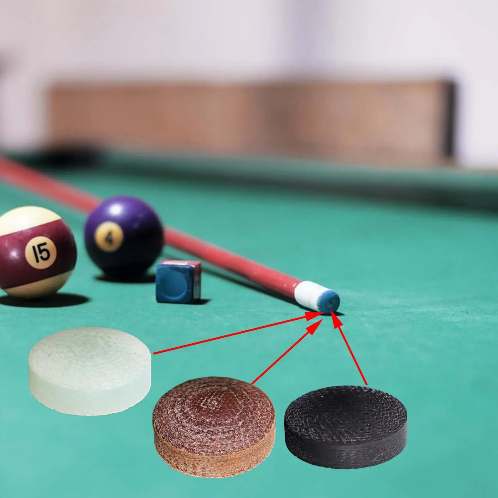 Billiard Pool Cue Tip Portable Parts Replacement Pool Cue Repair Rod ...