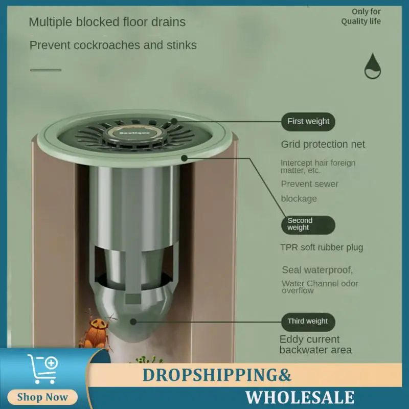 1PCS-Floor-Drain-Strainer-Sewer-Toilet-Anti-smell-Anti-odor-Plug ...