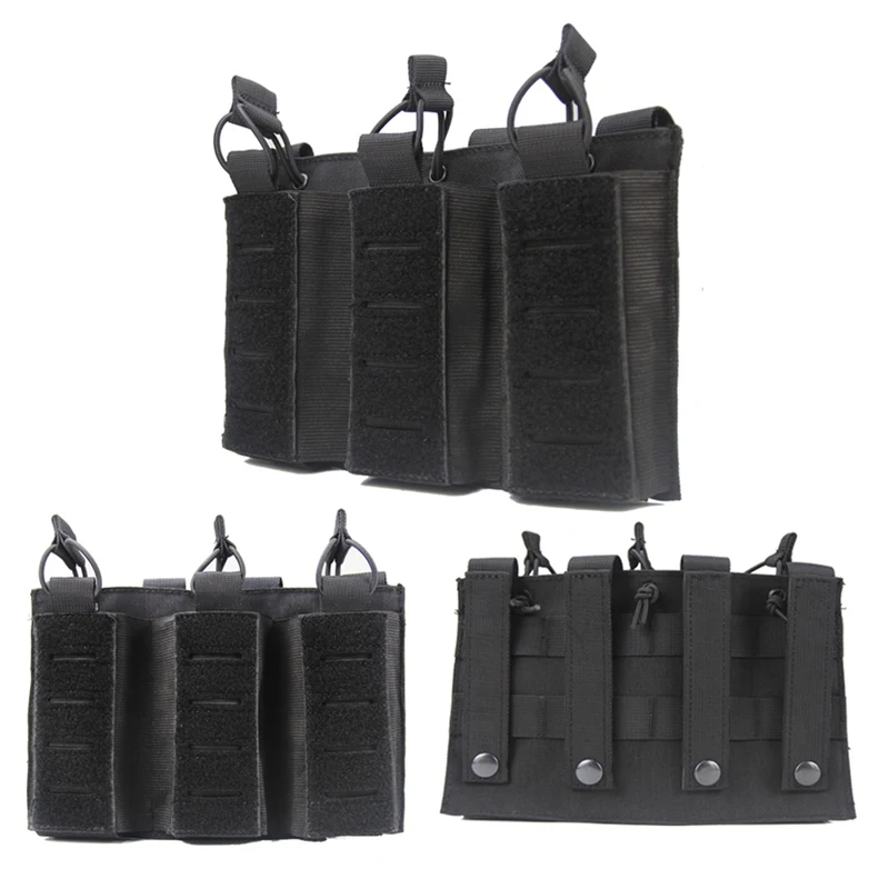 Molle-Pouch-Tactical-Magazine-Pouch-Elastic-Open-Top-Triple-Mag-Pouch ...