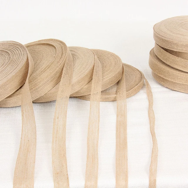 5m Natural Vintage Jute Burlap Ribbon For Gift Bow Craft DIY Weddings ...