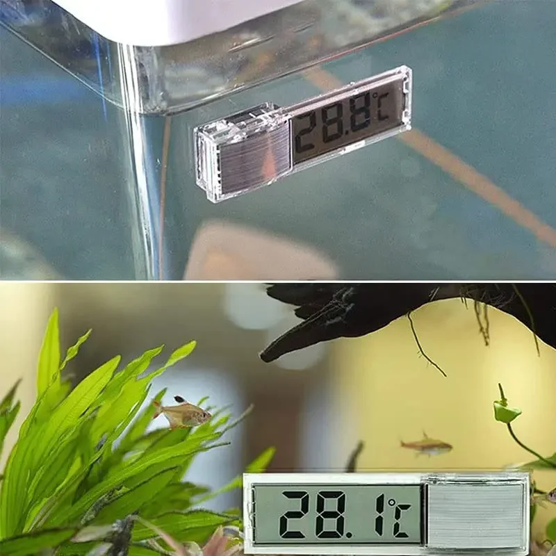 Aquarium Thermometer LCD Digital Display Fish Tank Temperature ...