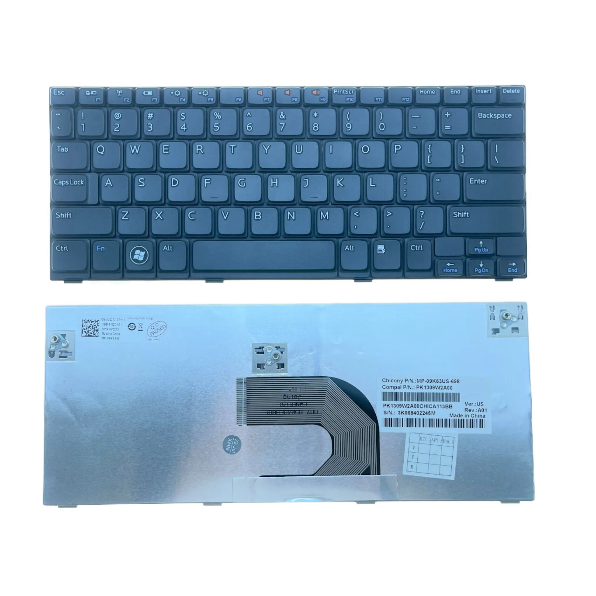 New Us Laptop Keyboard For Dell Mini 1018 1012 1018 10 For Inspiron ...